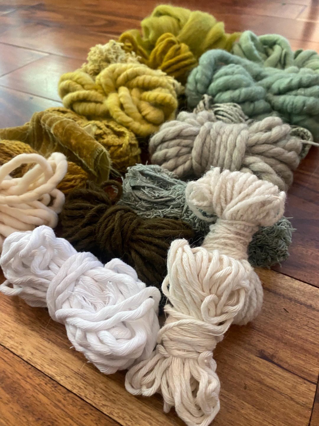 Bright Yellow Green Chartreuse Destash Fiber Yarn Pack - Etsy