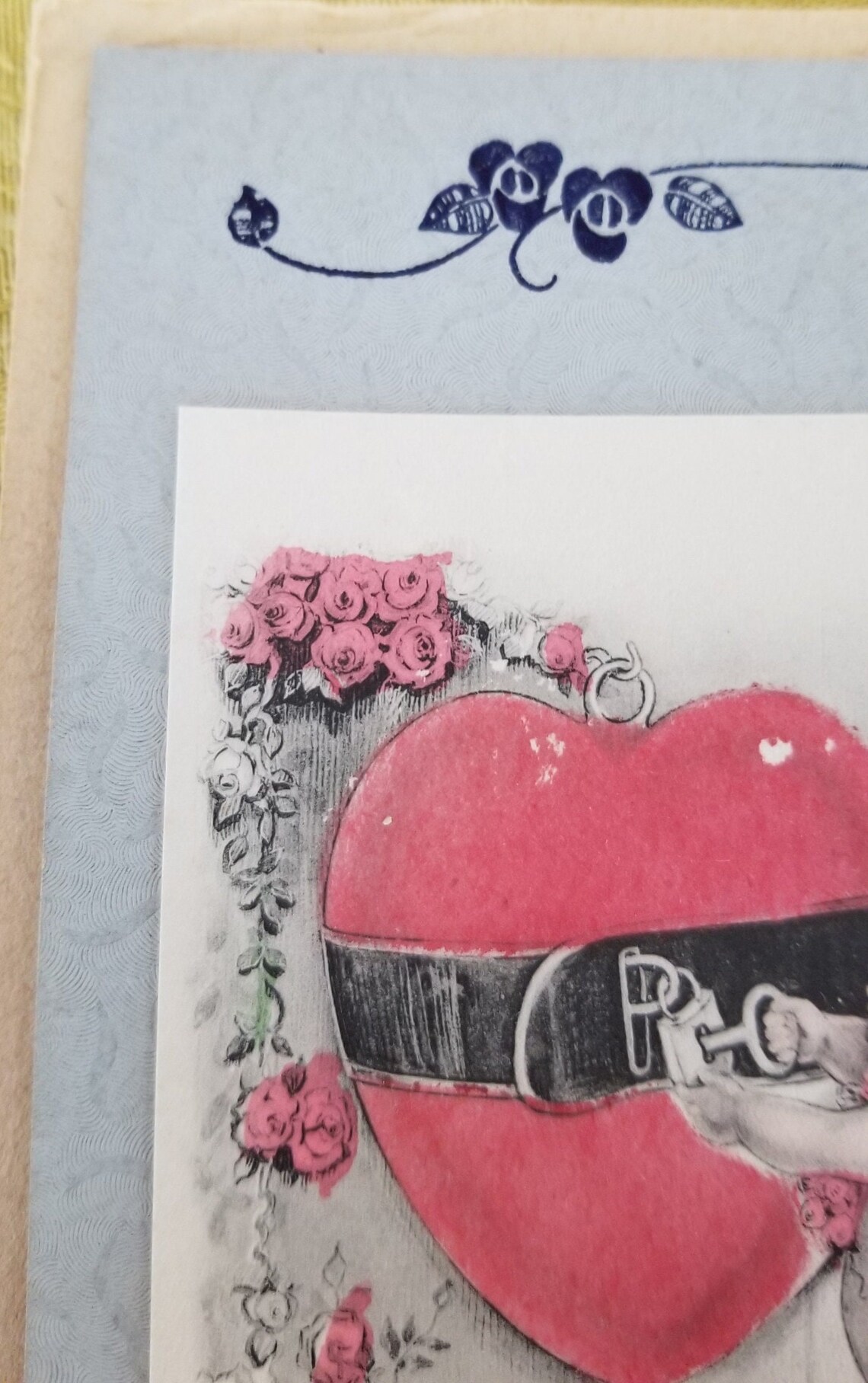 Antique Valentine Large Edwardian Card Sweethearts My - Etsy