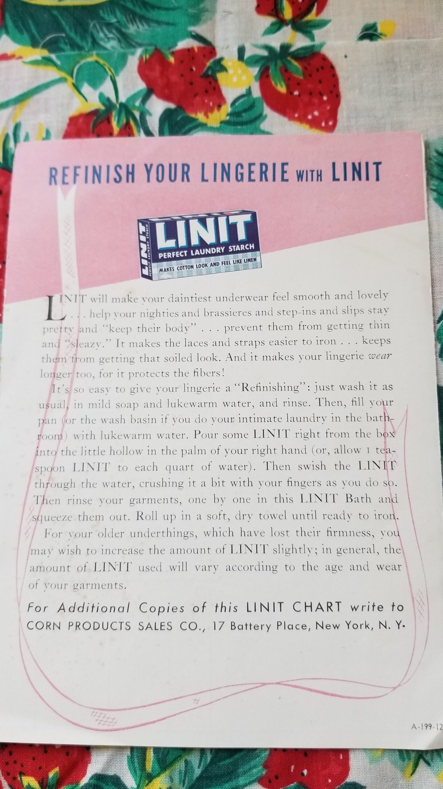 Laundry Vintage 1940s Brochure: Linit Perfect Laundry Starch - Etsy