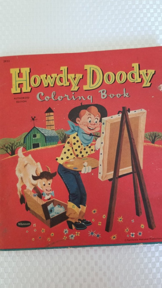 1957 Vintage Coloring Book howdy Doody Whitman. - Etsy