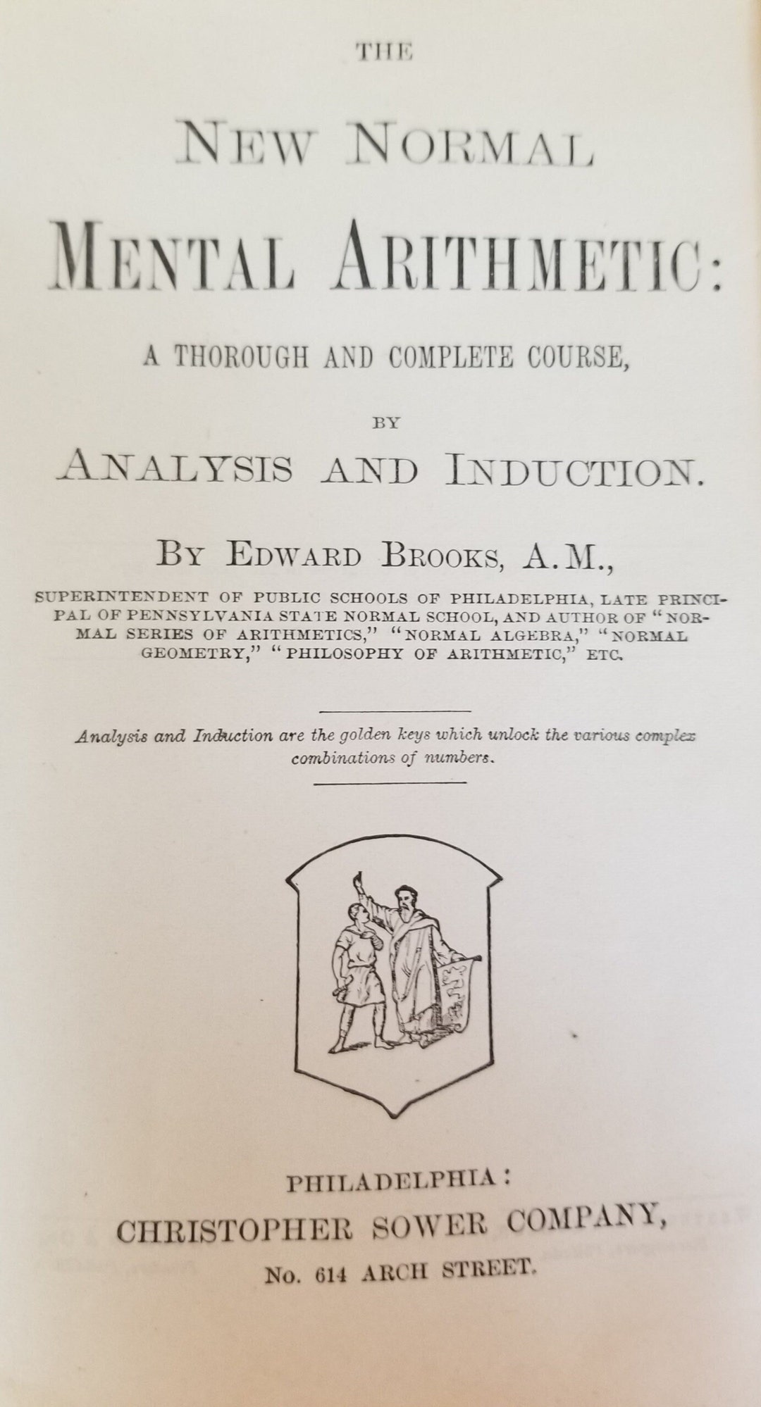 Antique Math Book 1873 Victorian the New Normal Mental - Etsy