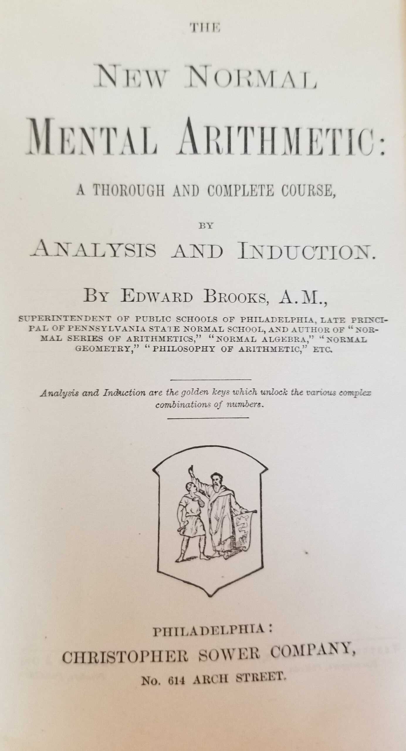 Antique Math Book 1873 Victorian the New Normal Mental - Etsy