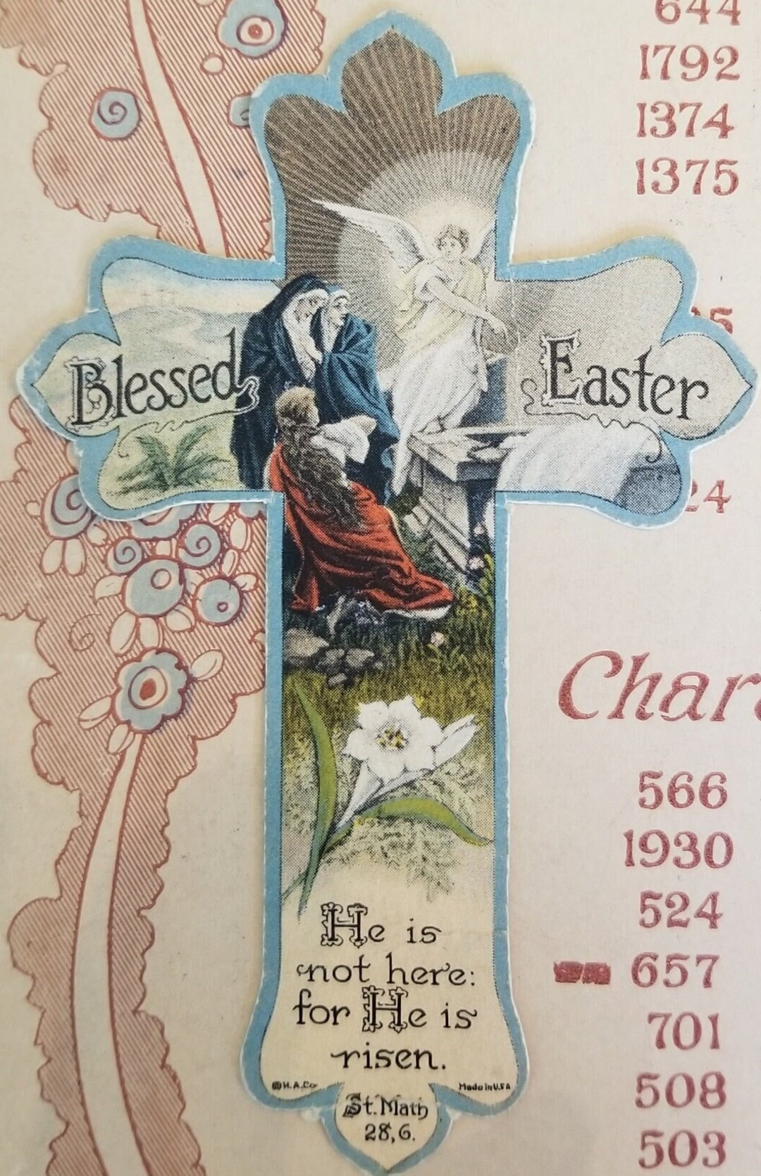 Antique Easter Die Cut, Easter Cross, Vintage Easter, Blessed Easter ...