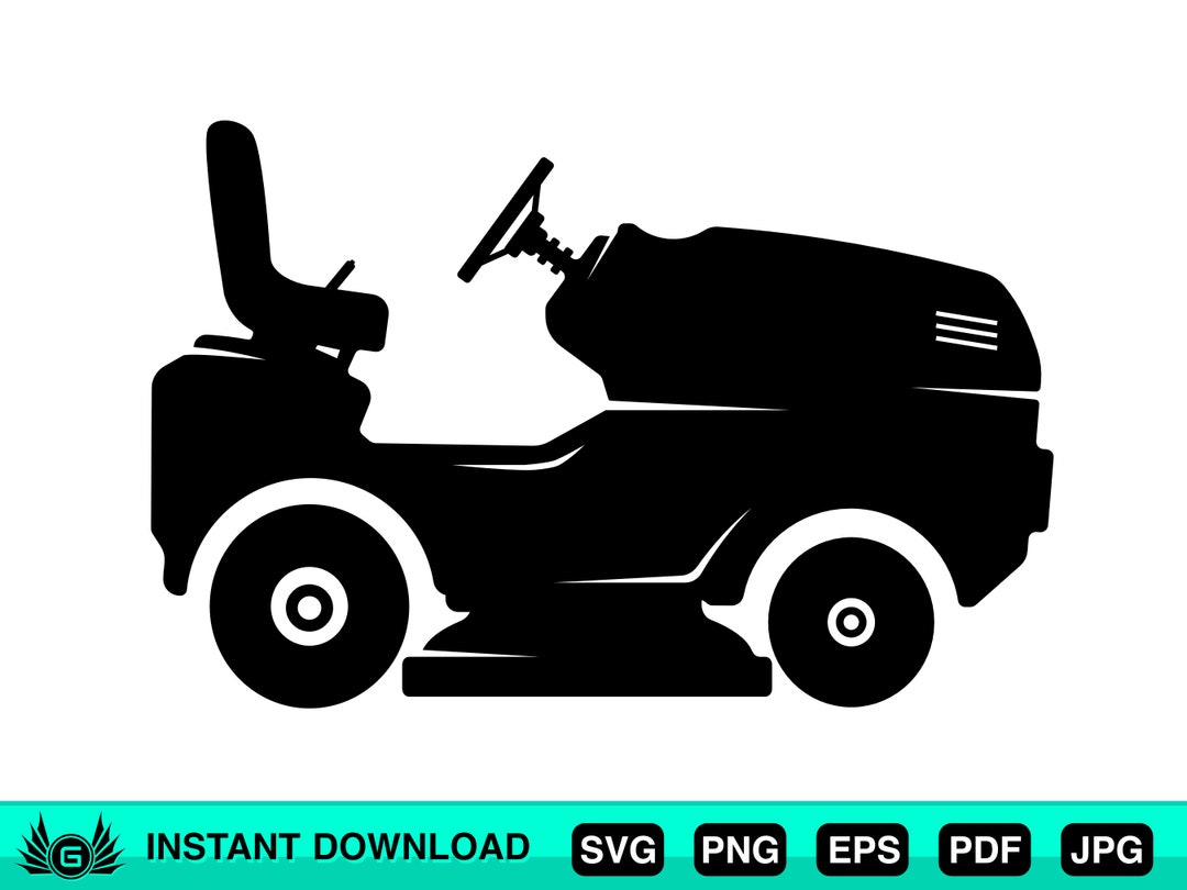 Riding Lawn Mower Svg Lawn Mower Clipart Gardening - Etsy