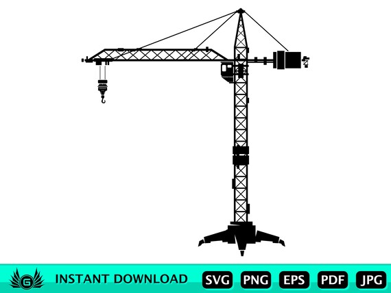 Tower Crane Clipart Black