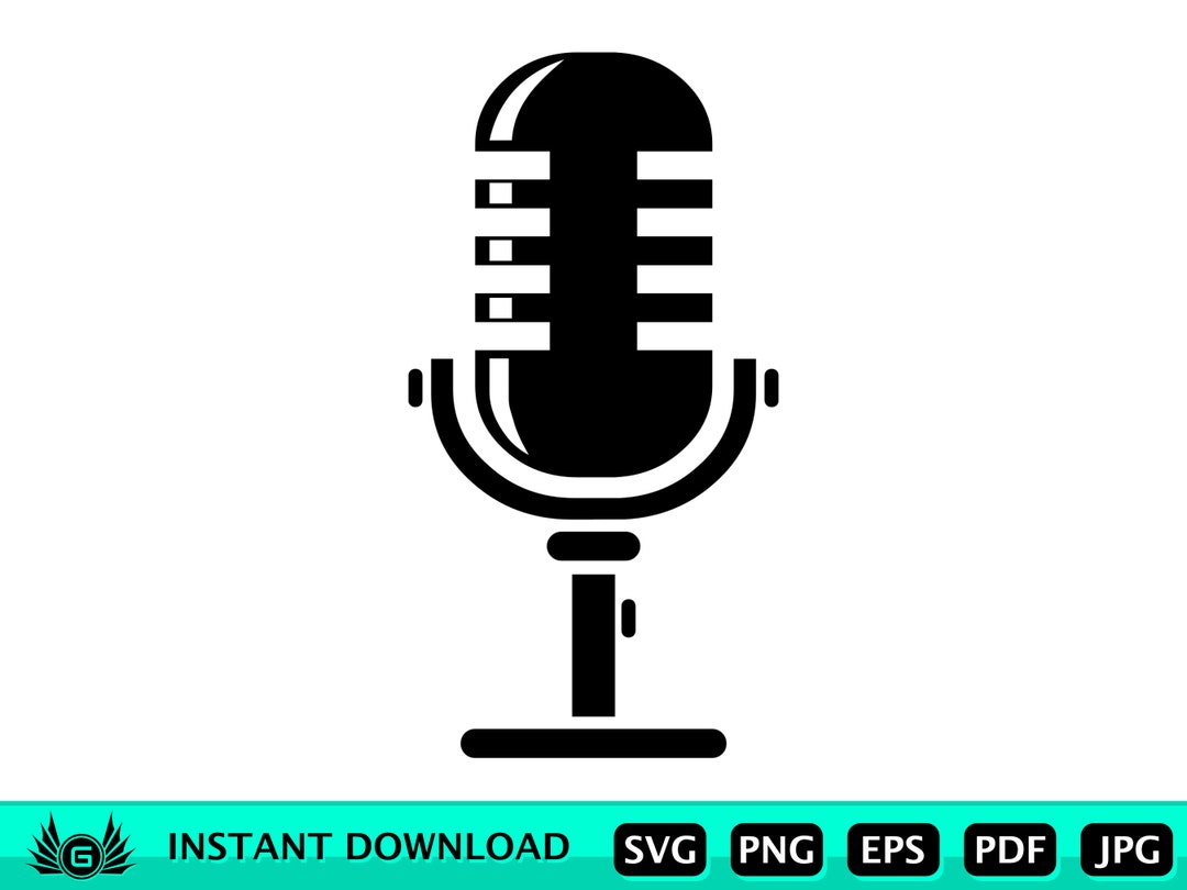 SVG Mic Svg Microphone Svg Radio Microphone Svg Singer - Etsy
