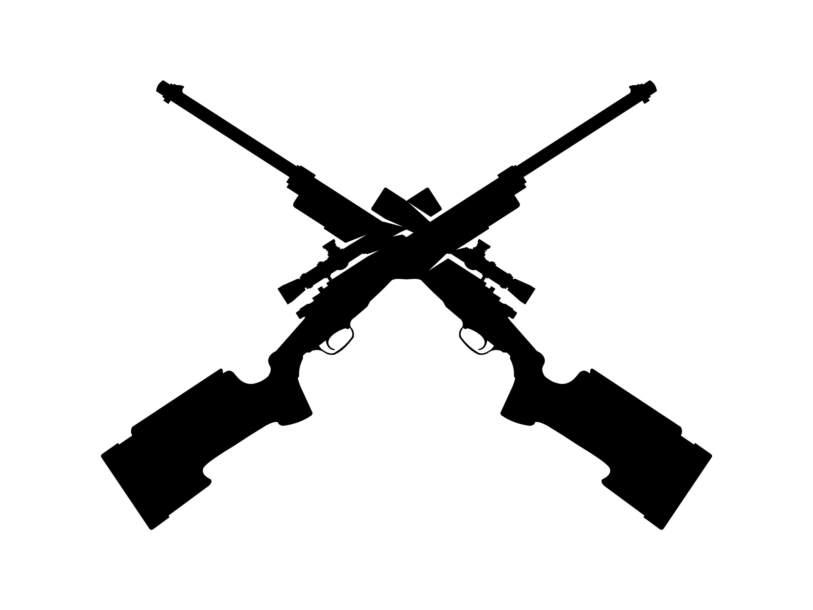 Crossed Rifles Silhouette Logo 8222213 Vector Art At - vrogue.co