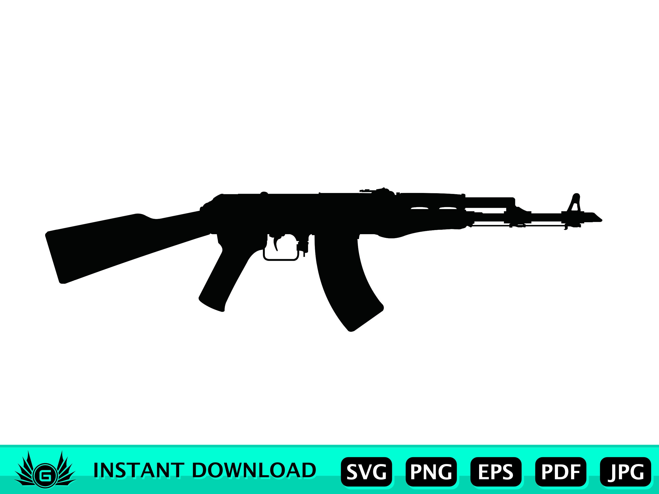 AK-47 Svg. Assault Rifle Svg. Gun Svg. Icon Illustration - Etsy Australia