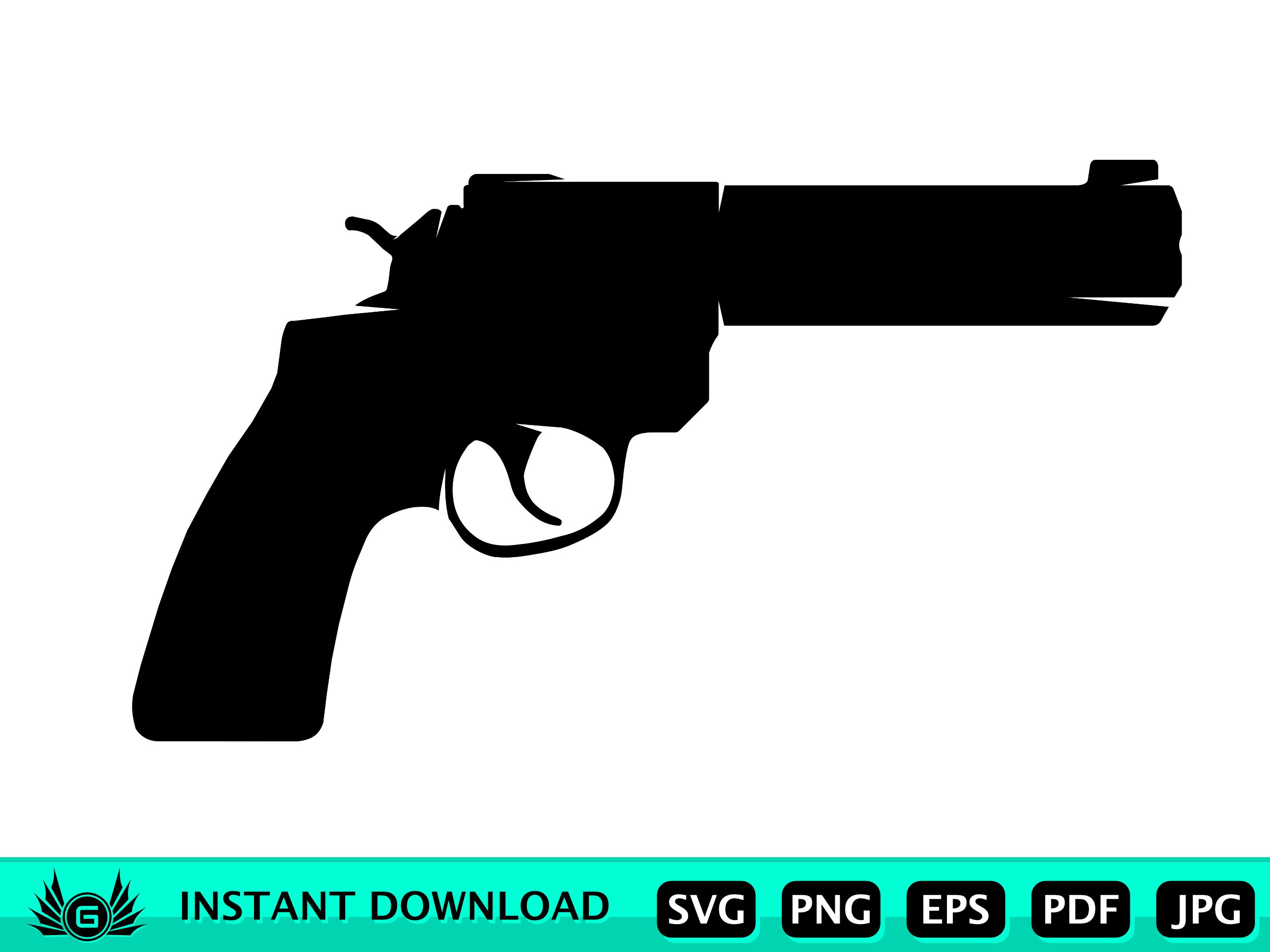 Handgun SVG Pistol SVG Magnum SVG Revolver Vector Sign - Etsy