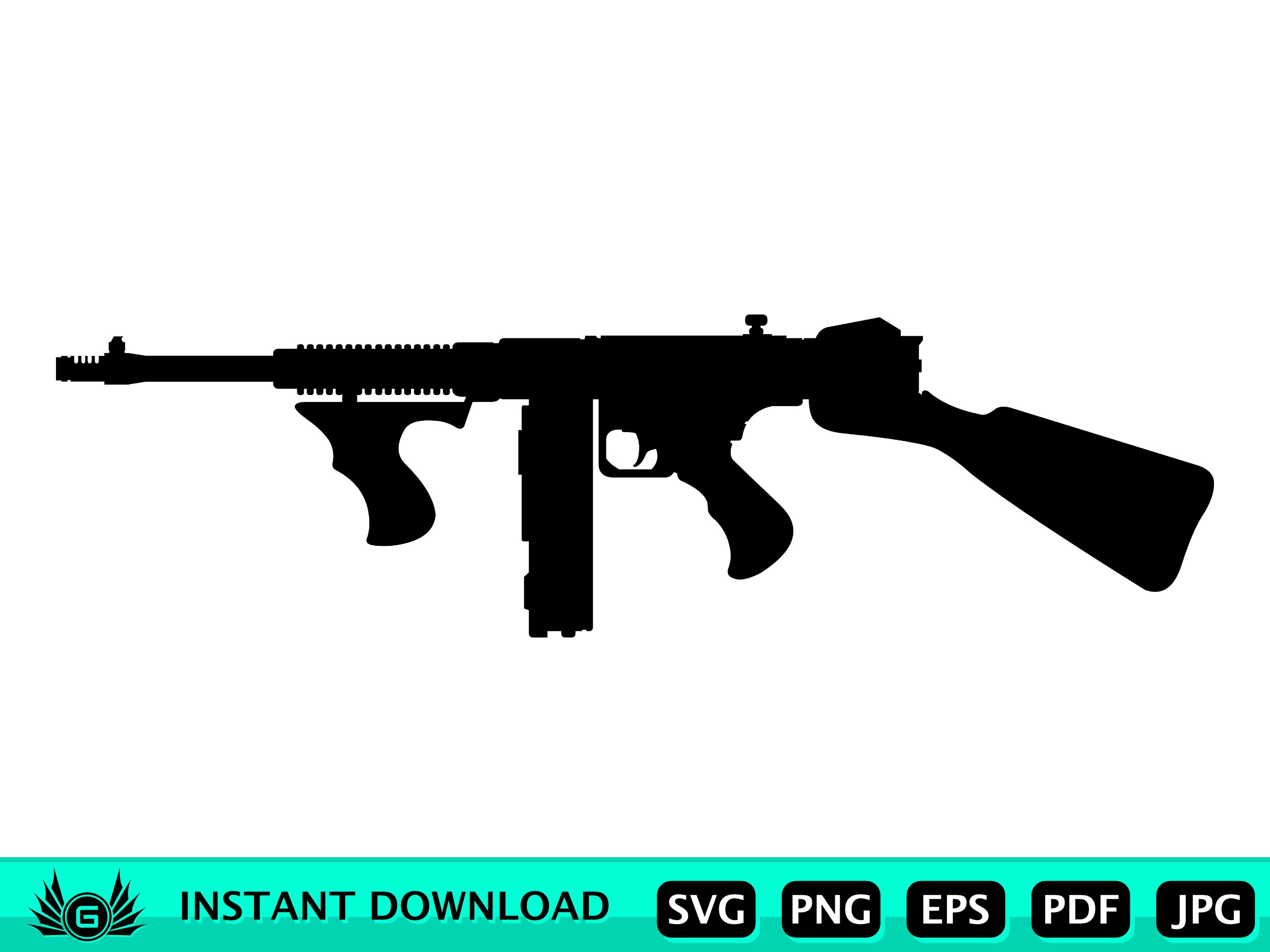Tommy Gun SVG. Thompson Submachine Gun SVG. Esp Svg Png - Etsy
