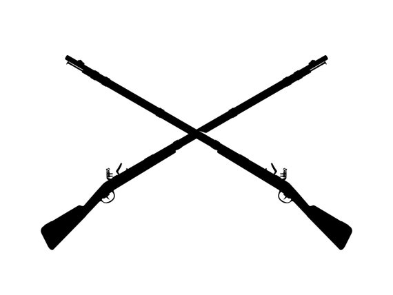 Infantry Crossed Rifles Silhouette