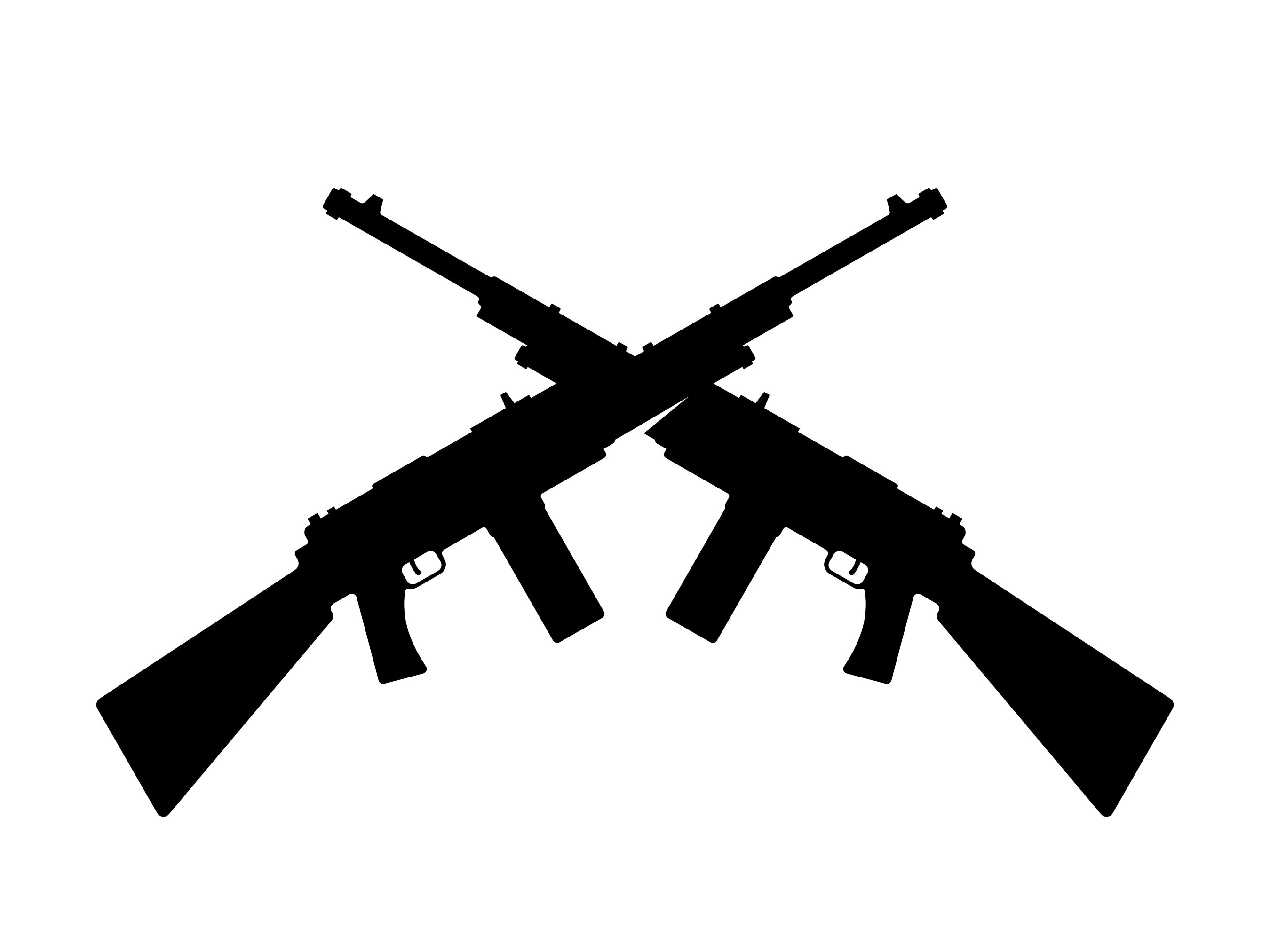 Gekreuzte Gewehre SVG Gekreuzte Pistolen SVG Sturmgewehr - Etsy