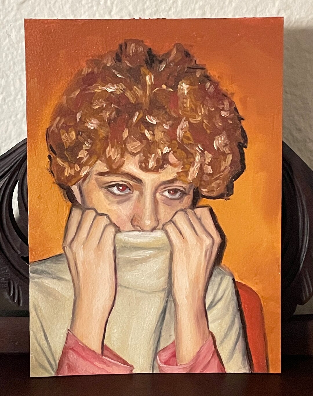 Original Oil Painting Mini Portrait - Etsy