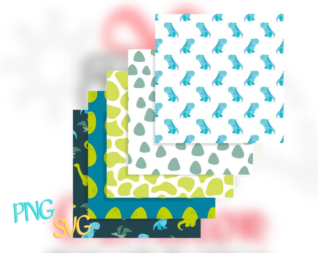 Cute Dinosaur Digital Papers | Baby Dino Seamless Patterns | Kids ...