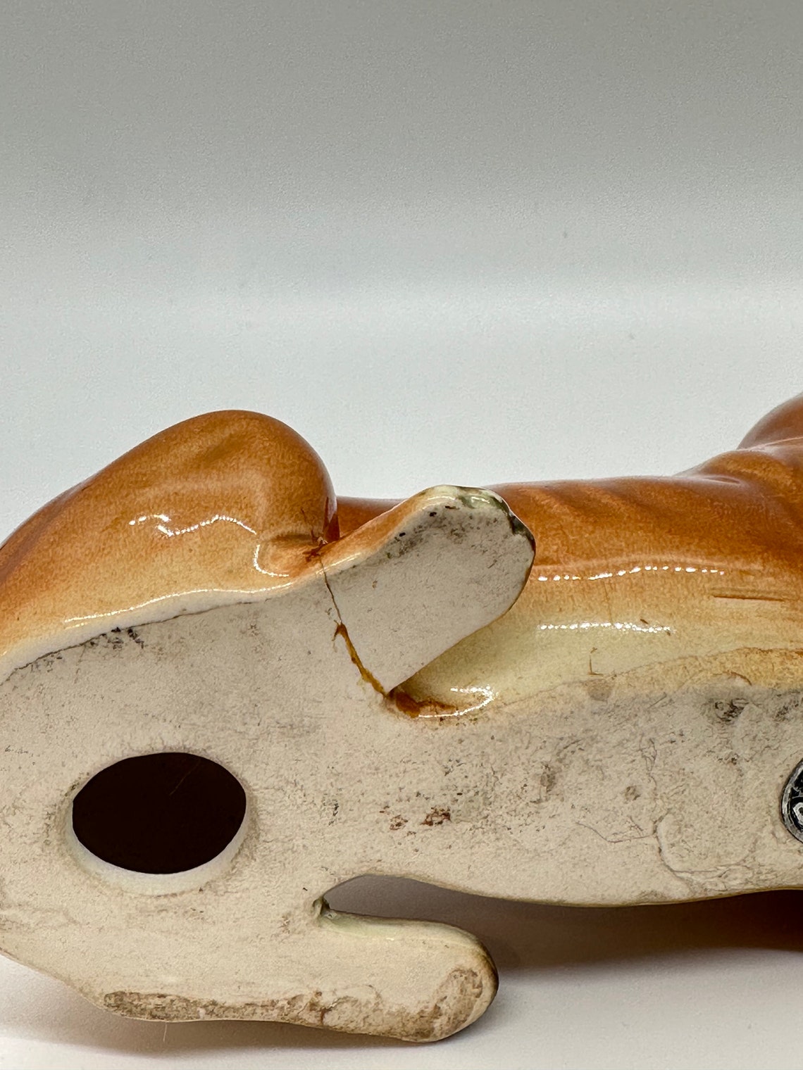 Vintage Ceramic Laying Boxer Figurine - Etsy
