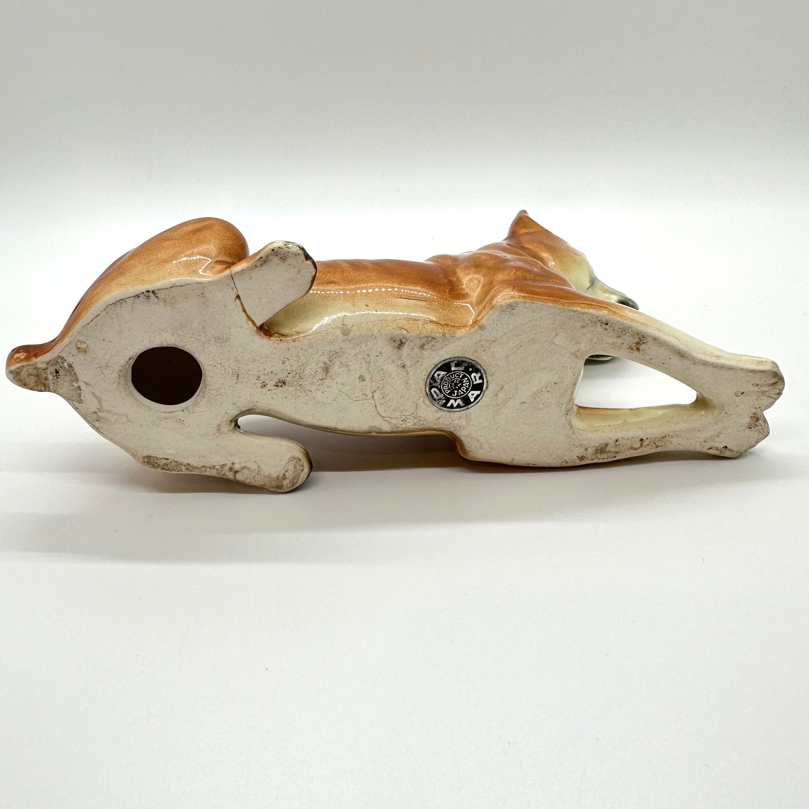 Vintage Ceramic Laying Boxer Figurine - Etsy