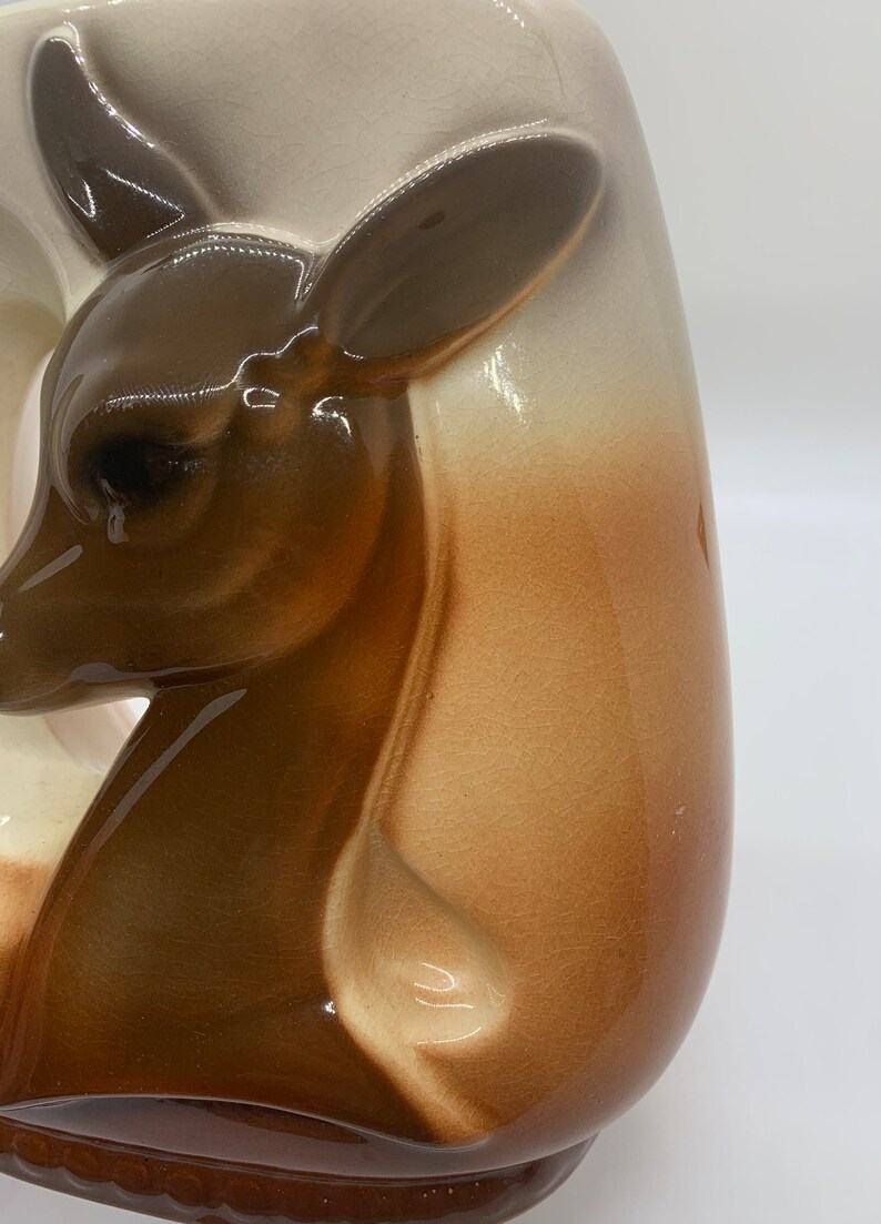 Mid Century Ceramic Deer Vase by Royal Copley - Etsy