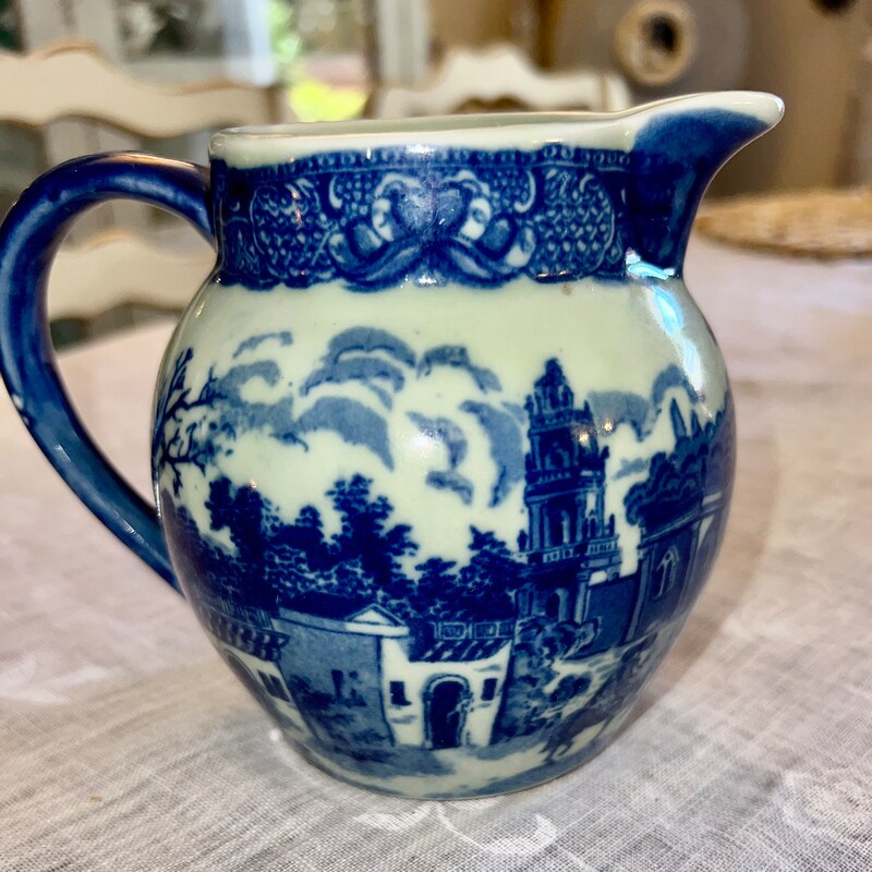 Flow Blue Pitcher - Etsy