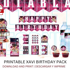 Xavi Birthday Banner | Xavi Birthday Pack | Xavi | Xavi Birthday Banner ...