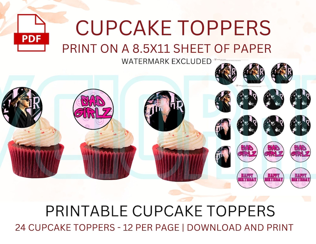 Junior H Cupcake Toppers | Junior H | Sad Boyz | Junior H Birthday ...