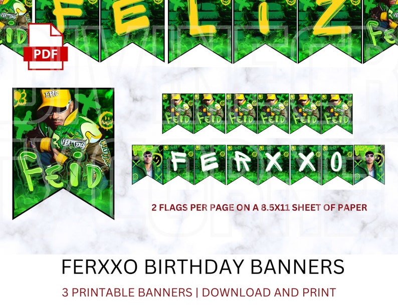 FERXXO Birthday Banners | Feid | FERXXO Feliz Cumpleaños | Feid ...