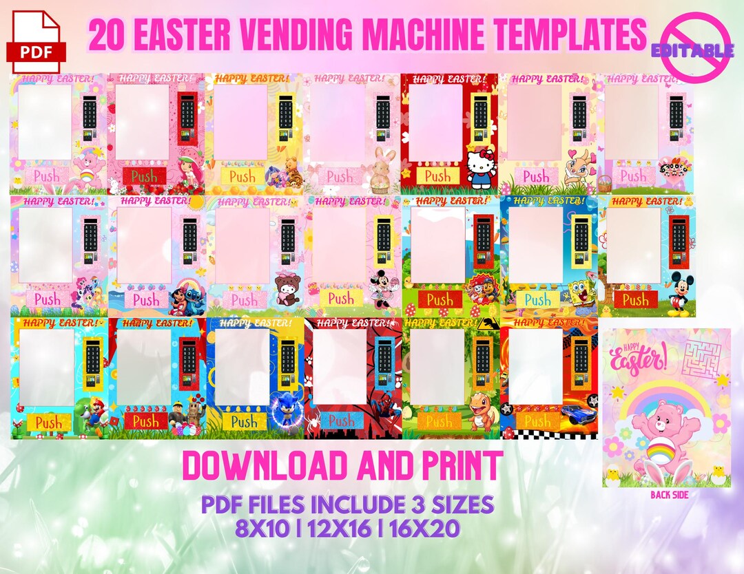 Easter Vending Machine Templates | Vending Machine Templates | Jumbo ...