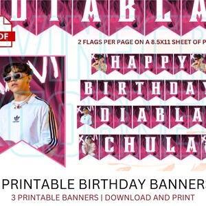 Xavi Birthday Banner | Xavi Birthday Pack | Xavi | Xavi Birthday Banner ...