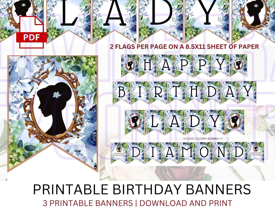 Bridgerton Green Flowers Birthday Banners Flowers Party Decorations ...