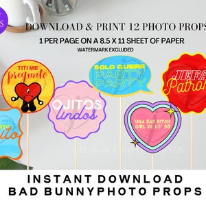 Bad Bunny Photo Props UVST Un Verano Sin Ti Bad Bunny Party UVST Party ...