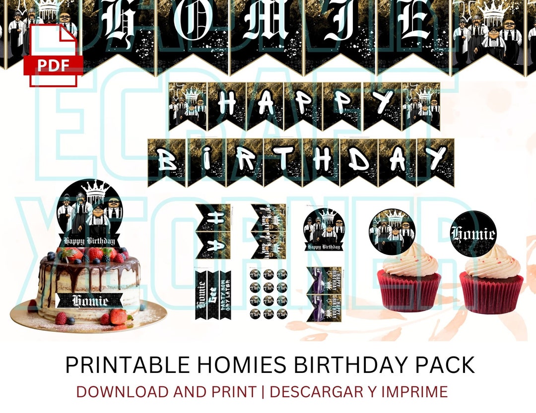 Homie Birthday Banner Homie Homies Homie Cumpleaños Homie Birthday ...