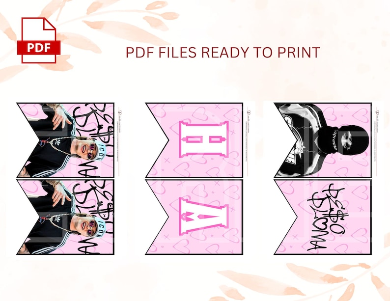 Pink Peso Pluma Birthday Banners Peso Pluma Peso Pluma - Etsy