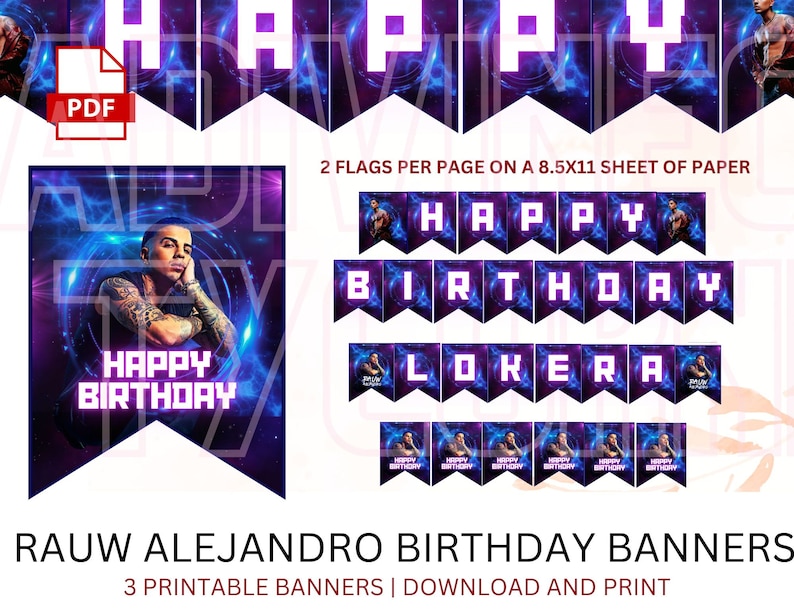 Rauw Alejandro Birthday Banners | Rauw Alejandro | Rauw Alejandro ...