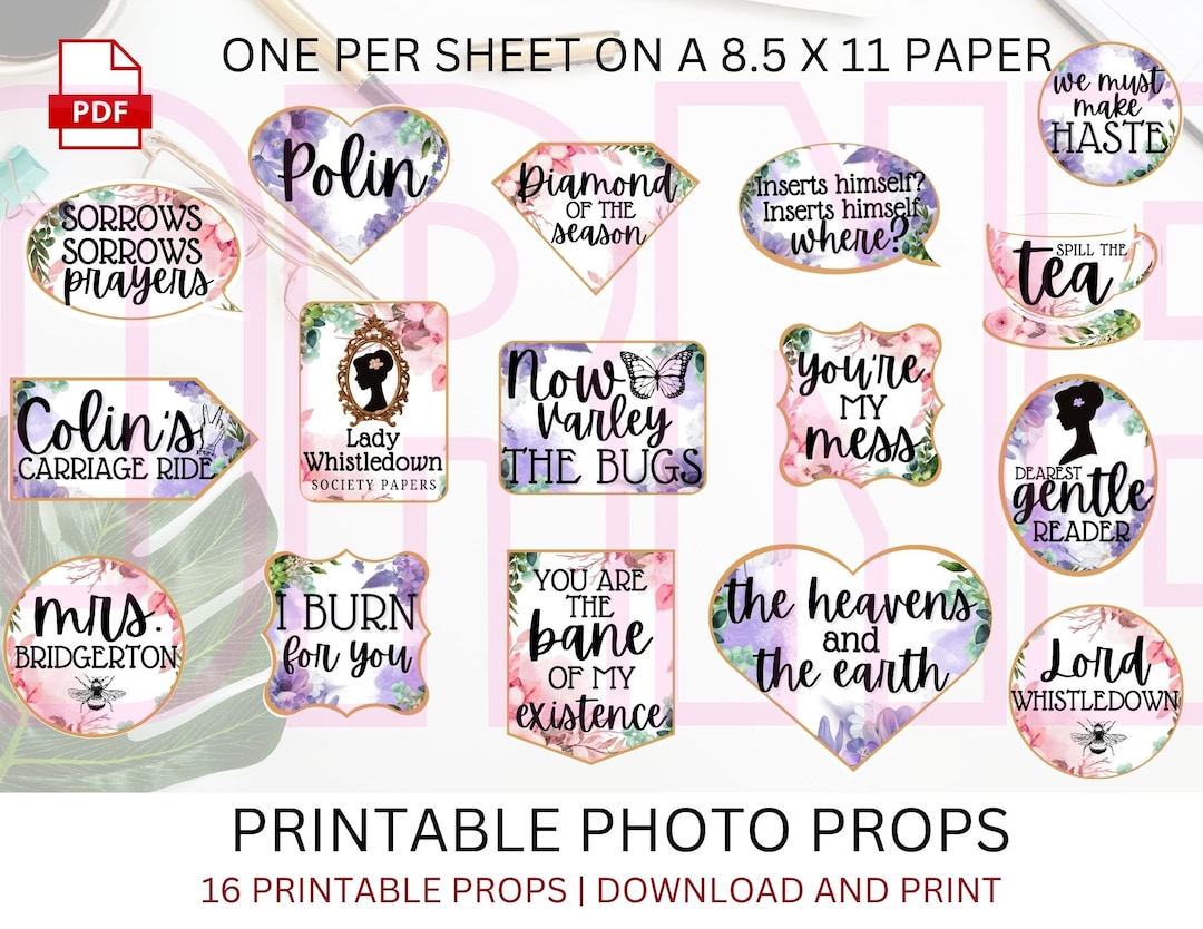 Bridgerton Photo Prop Bridgerton Polin Bridgerton Party Bridgerton ...