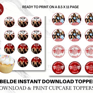 Rebelde Birthday Cupcake Toppers | Rebelde | Rebelde Birthday | Rebelde ...
