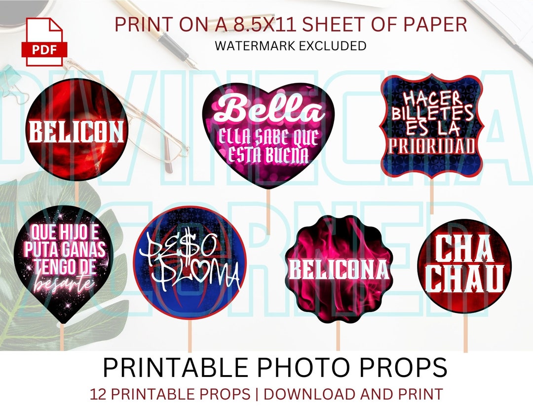 Peso Pluma Photo Props Peso Pluma Doble P Peso Pluma Cumpleaños Peso ...