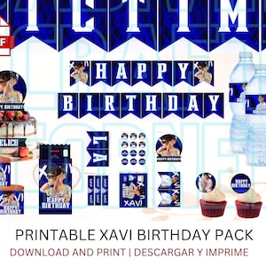 Xavi Birthday Banner | Xavi Birthday Pack | Xavi | La Diabla | Xavi SVG ...