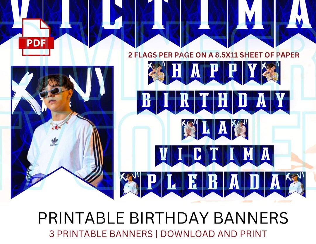 Xavi Birthday Banner | Xavi Birthday Pack | Xavi | La Diabla | Xavi SVG ...