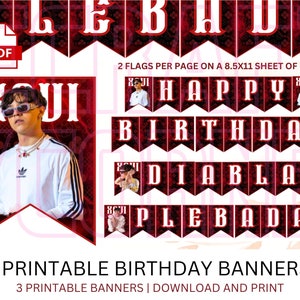 Xavi Birthday Banners Xavi La Diabla Xavi Party Xavi SVG Xavi ...