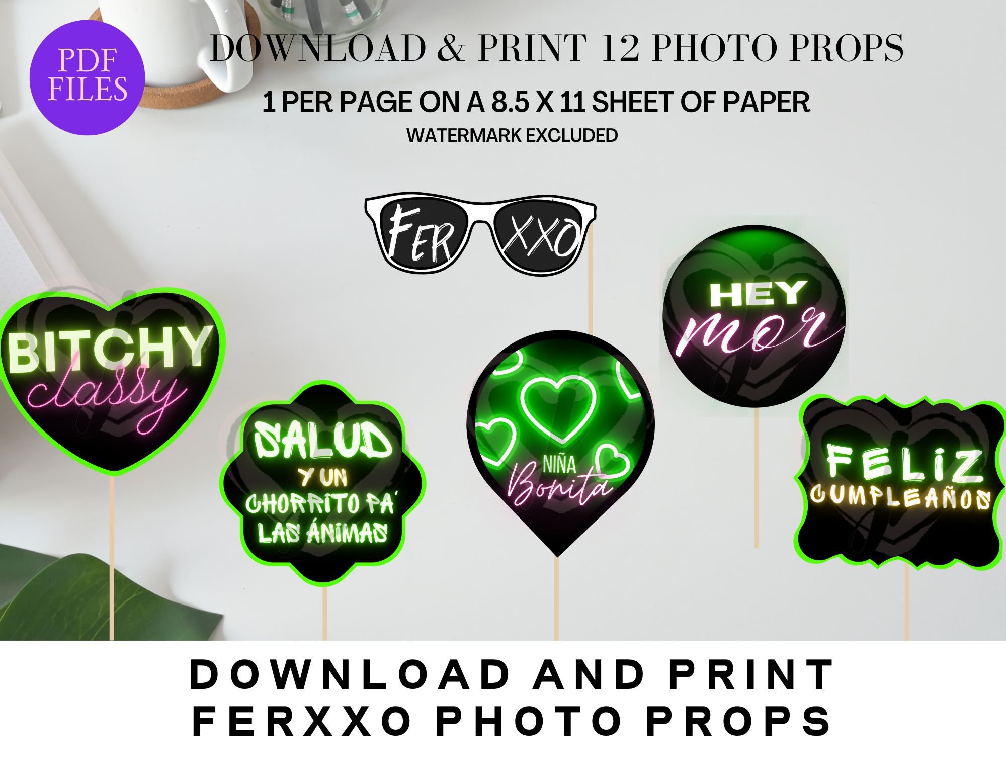 FERXXO Photo Props/ FERXXO / FERXXO Feliz Cumpleaños / Ferxxo - Etsy México