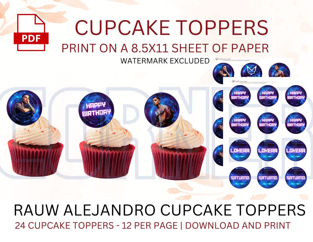 Rauw Alejandro Birthday Cupcake Toppers | Rauw Alejandro | Rauw ...