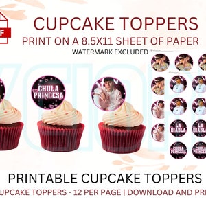 Xavi Birthday Cupcake Topper | Xavi | Xavi Birthday | Xavi La Diabla ...