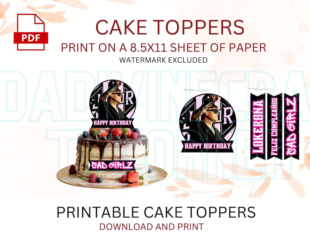 Junior H Cake Toppers | Junior H | Sad Boyz | Junior H Birthday ...