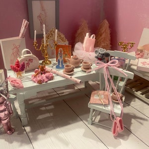 Miniature Ballet Lesson, Dance & Ballerina Dollhouse Accessories, 1:12 ...