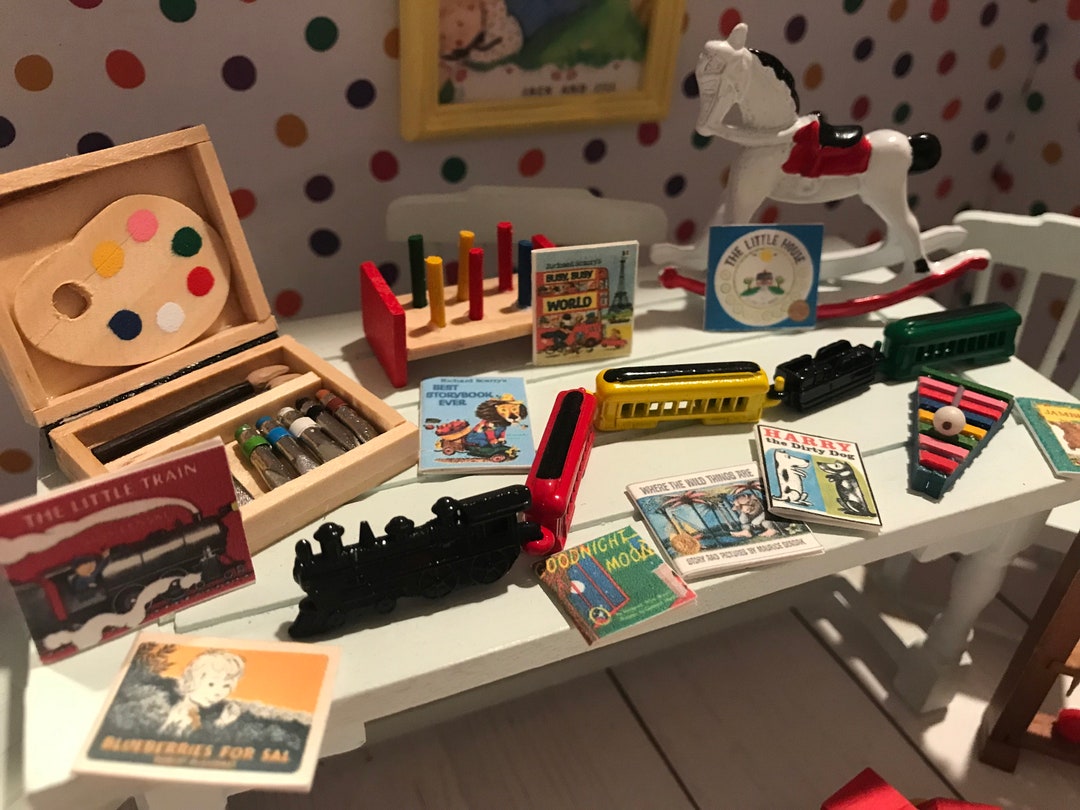Miniature Toys and Books, Dollhouse Toys and Minis, Birthday, Everyday ...