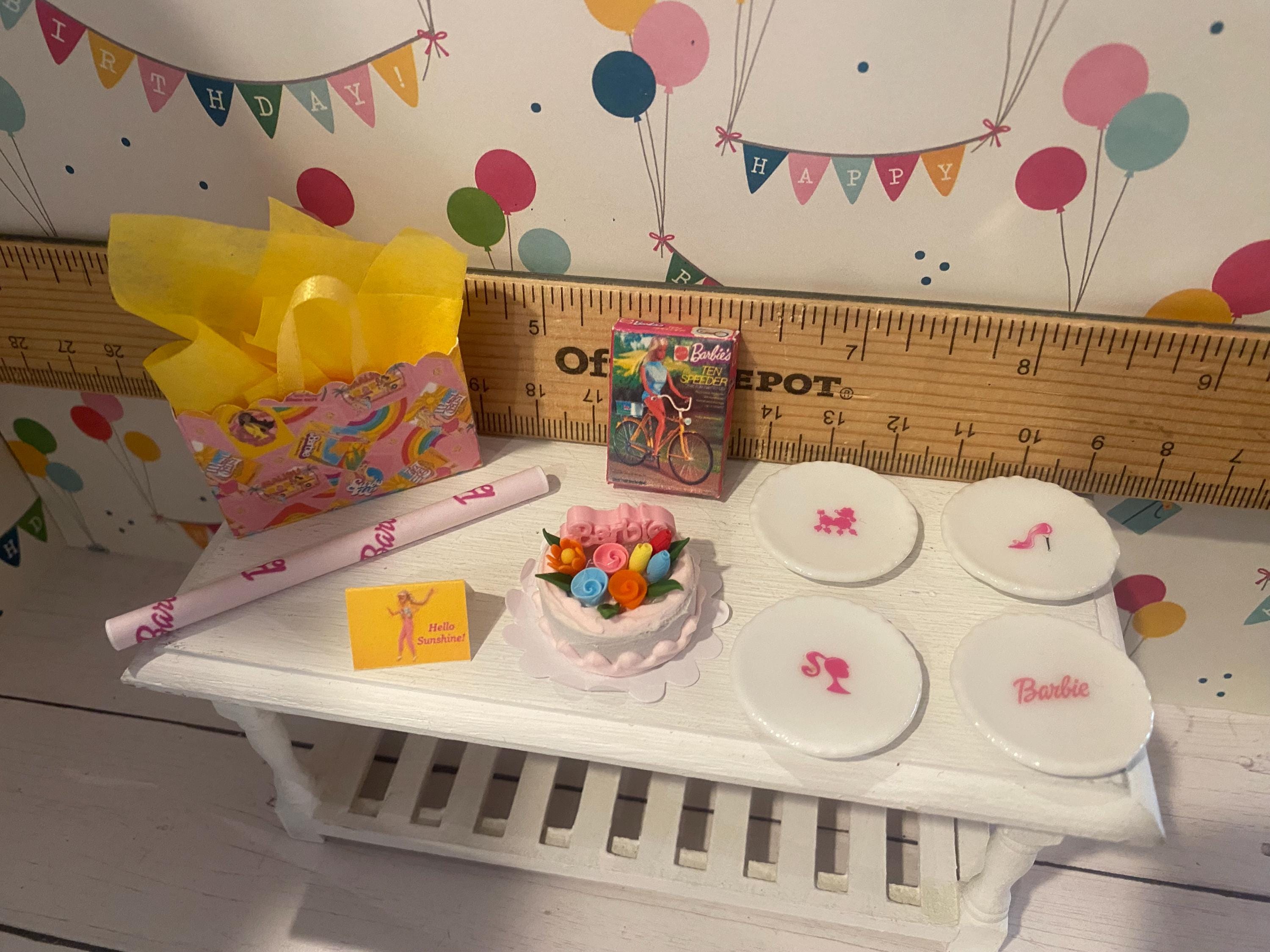Miniature Birthday Party, Dollhouse Birthday Accessories, 1:12, Cakes ...
