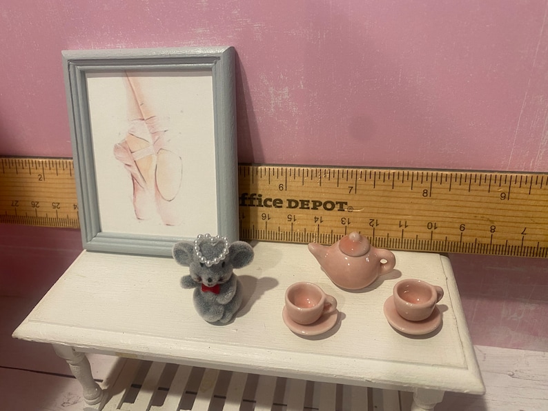 Miniature Ballet Lesson, Dance & Ballerina Dollhouse Accessories, 1:12 ...