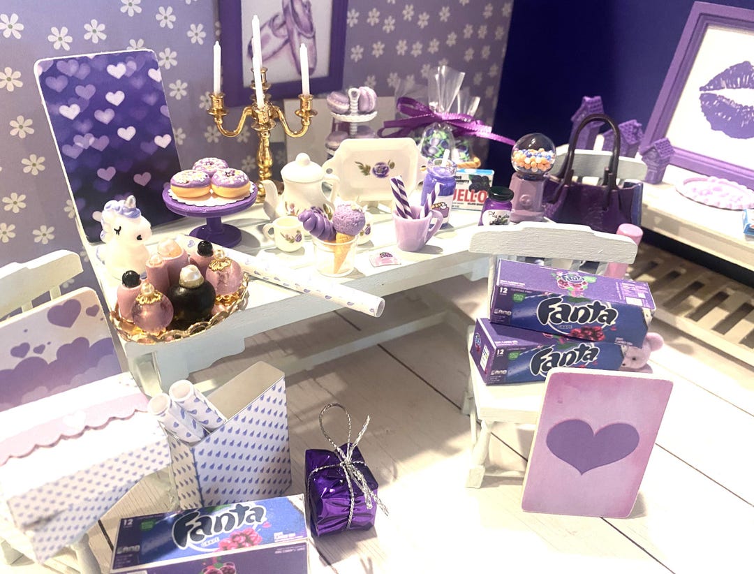 Purple Passion Miniatures, Passionate About Purple Dollhouse Items, 1: ...