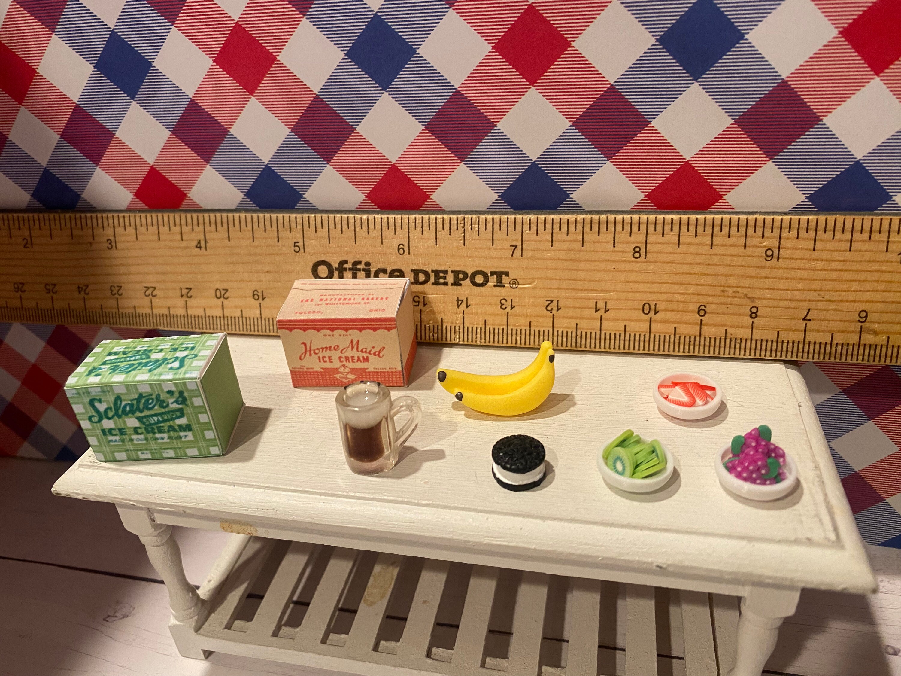 Miniature Ice Cream Shop, Dollhouse Ice Cream Parlor, Star Spangled Ice ...