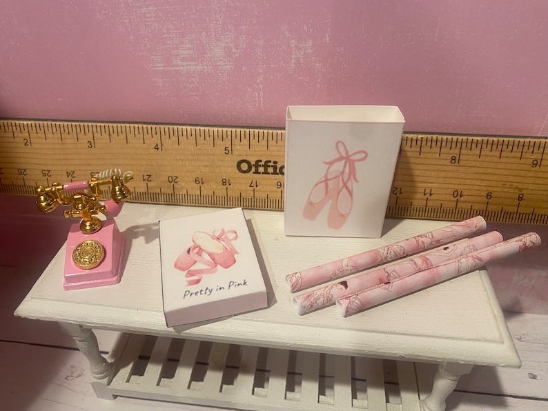 Miniature Ballet Lesson, Dance & Ballerina Dollhouse Accessories, 1:12 ...