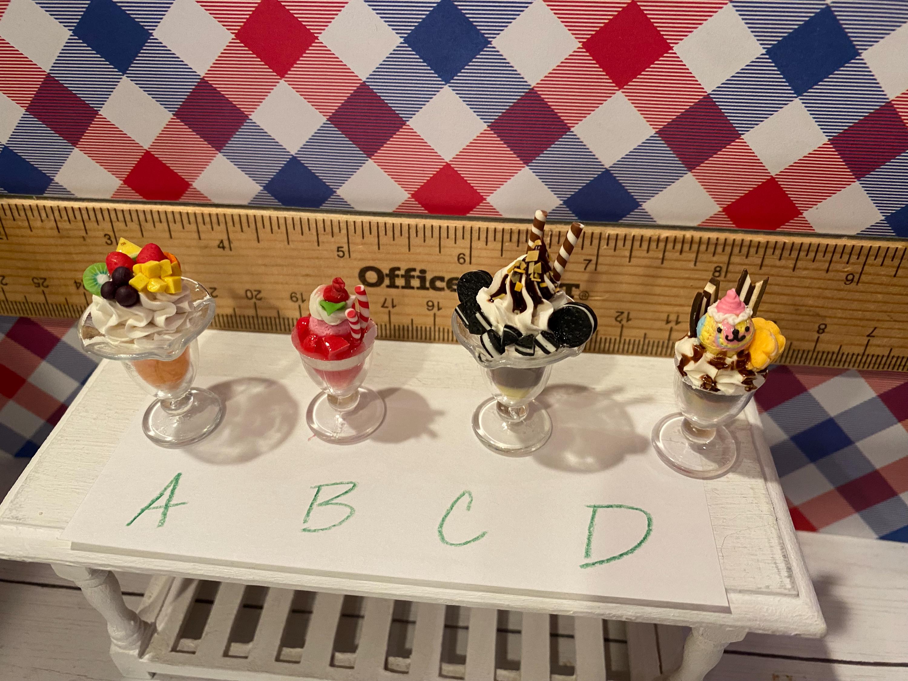 Miniature Ice Cream Shop, Dollhouse Ice Cream Parlor, Star Spangled Ice ...
